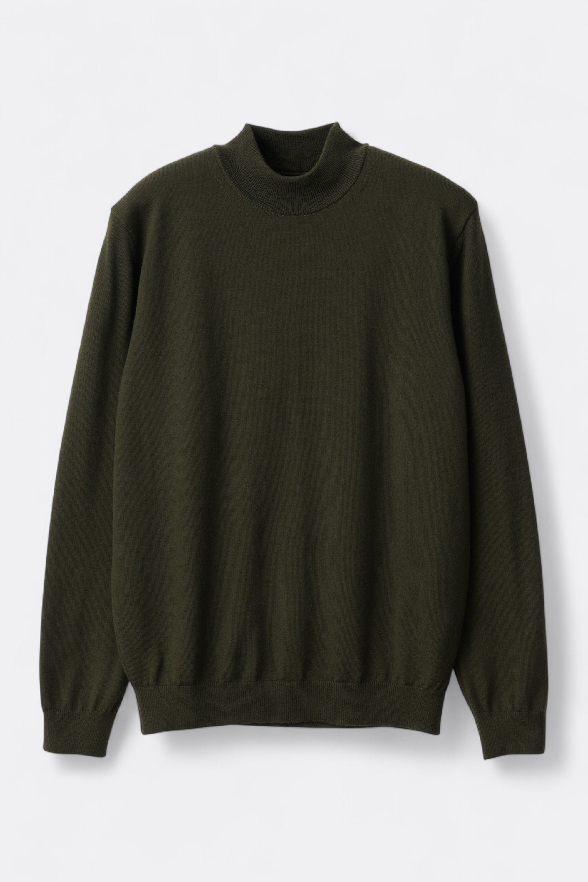 Mooncastle - 12G Wool Mock Neck Sweater (Dark Olive) – Edgar Bdx